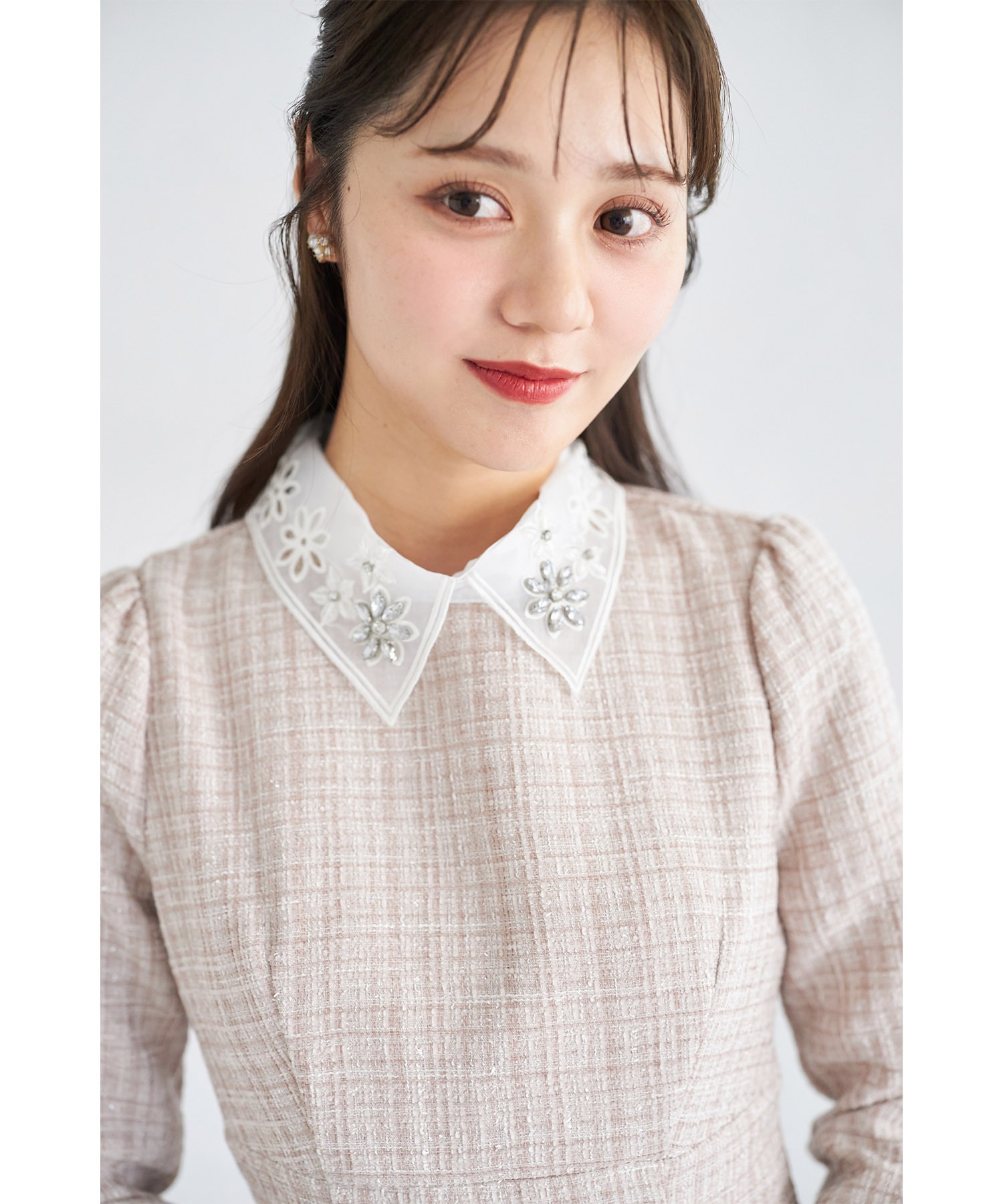 トッコクローゼット tocco closet レース襟付きバックレース トッコクローゼット tocco closet レース襟付きバックレース