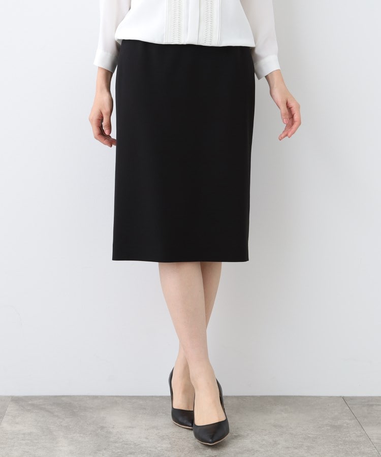 【洗える／UVケア／スーツ】ストレッチストレートラインスカート(507730594) | インディヴィ(INDIVI) - d fashion