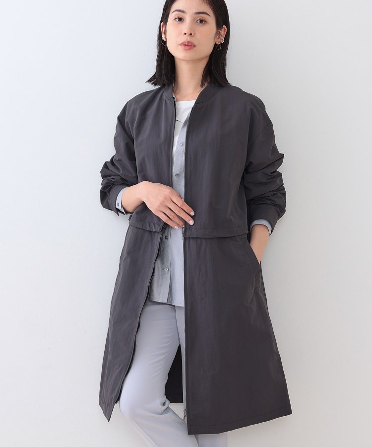 【撥水／UVケア／2WAY】ショート＆ロング ブルゾンコート(507797945) | インディヴィ(INDIVI) - d fashion