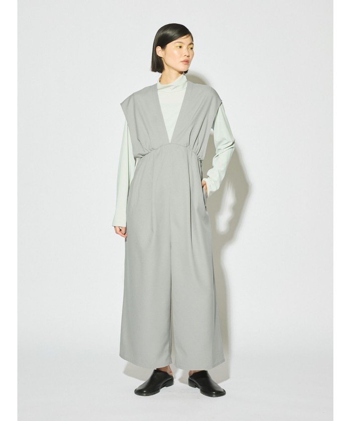 MIDIUMISOLID for Ladies Vネックオールインワン(508032170 MIDIUMISOLID for Ladies Vネックオールインワン(508032170