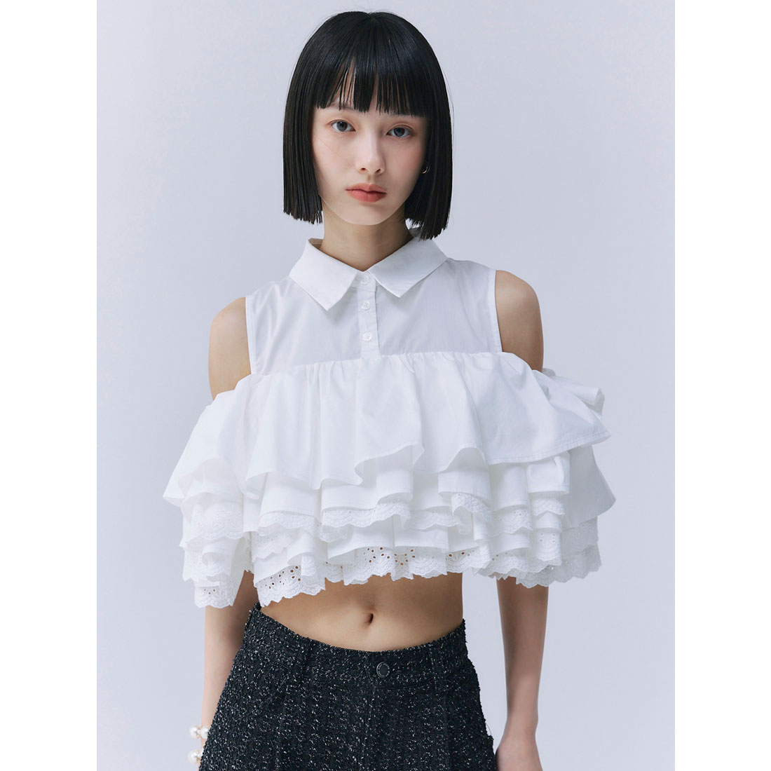 エイミーイストワール eimy istoire ボリュームラッフルブラウス エイミーイストワール eimy istoire ボリュームラッフルブラウス