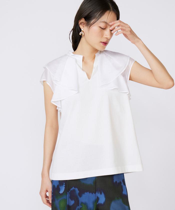 イネド INED ラッフルカラードッキングプルオーバー(508240222) | イネド(INED) - d fashion