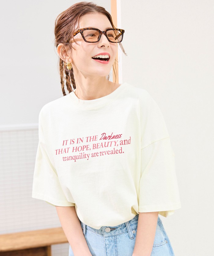 【スザンヌさんコラボ】Suuピグメント短丈ゆるTシャツ(508214806) | coen(coen) - d fashion