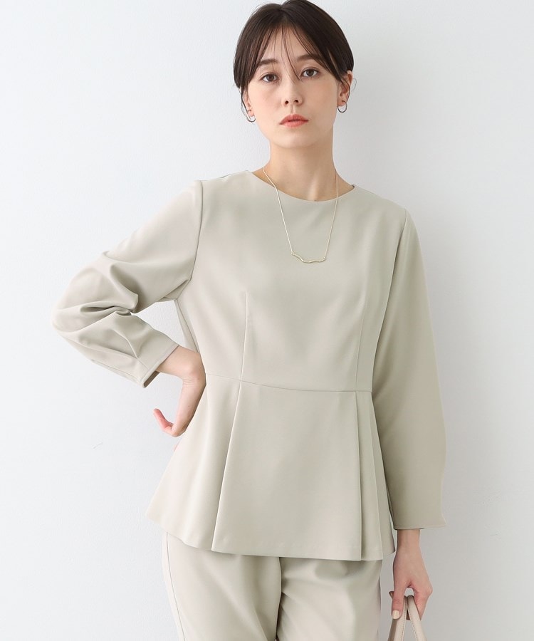 インディヴィ INDIVI 【洗える／SETUP可能】ペプラムブラウス(508454891) | インディヴィ(INDIVI) - d fashion